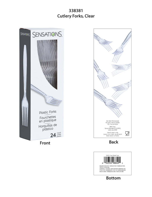 Home › Solid Color Paper and Plastic Party Tableware › Bulk Clear Forks ...