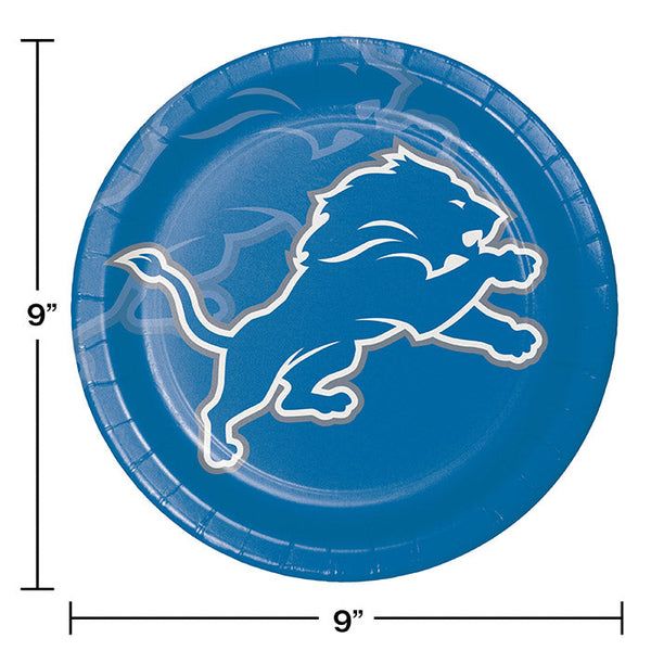 Bulk Detroit Lions Paper Dinner Plates (96 per Case) - Price: $29.34