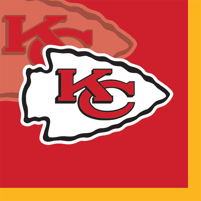 Bulk Kansas City Chiefs Beverage Napkins (192 per Case) - $25.92/case